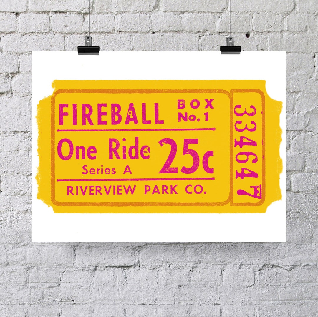 Fireball Amusement Park Ride giclee print - Etsy España