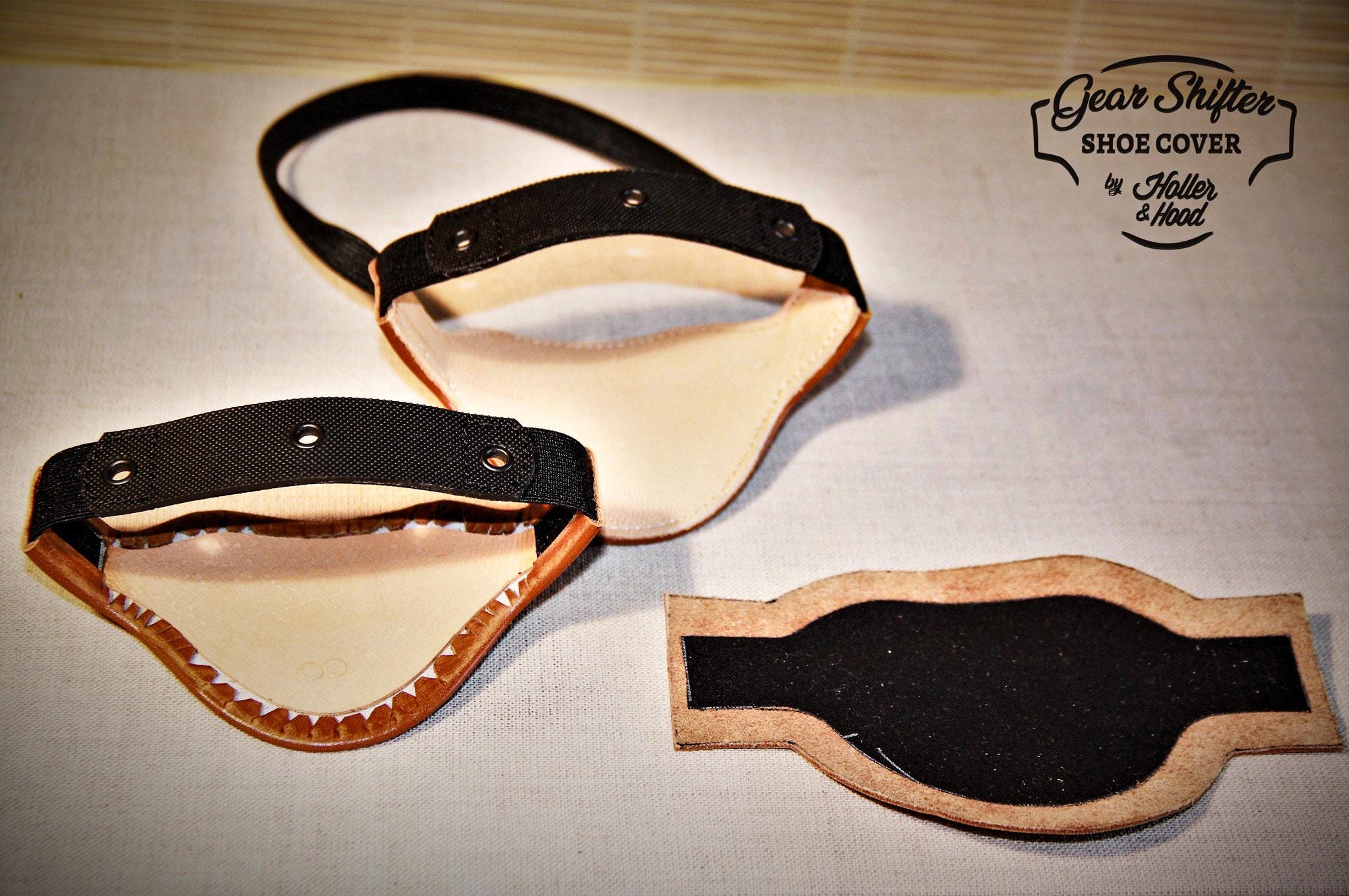 Motorcycle Shifter Boot and Shoe Cover in Light Brown Calf Leather ...