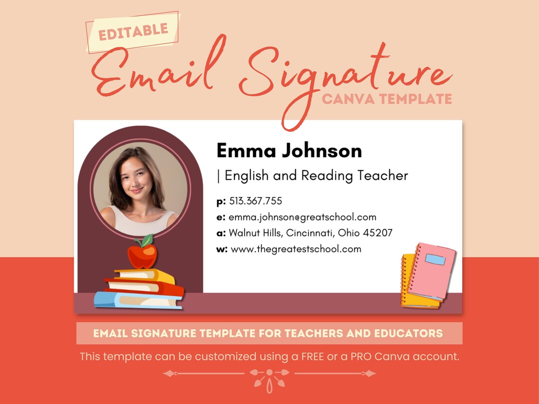Teacher Email Parent Communication Email Signature Template Canva ...