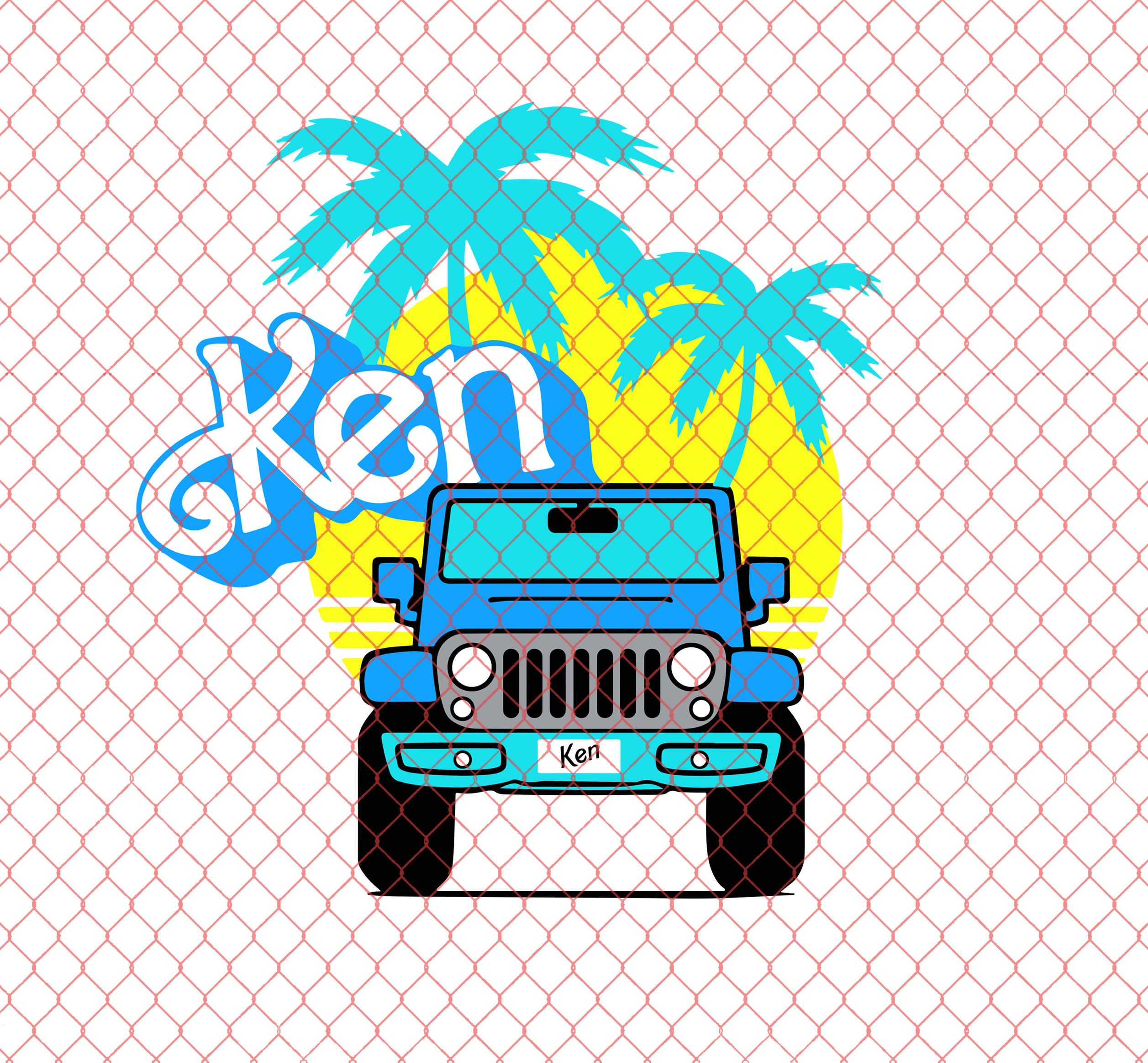 Ken Car PNG Blue Car PNG Digital Download Barbie Movie PNG - Etsy