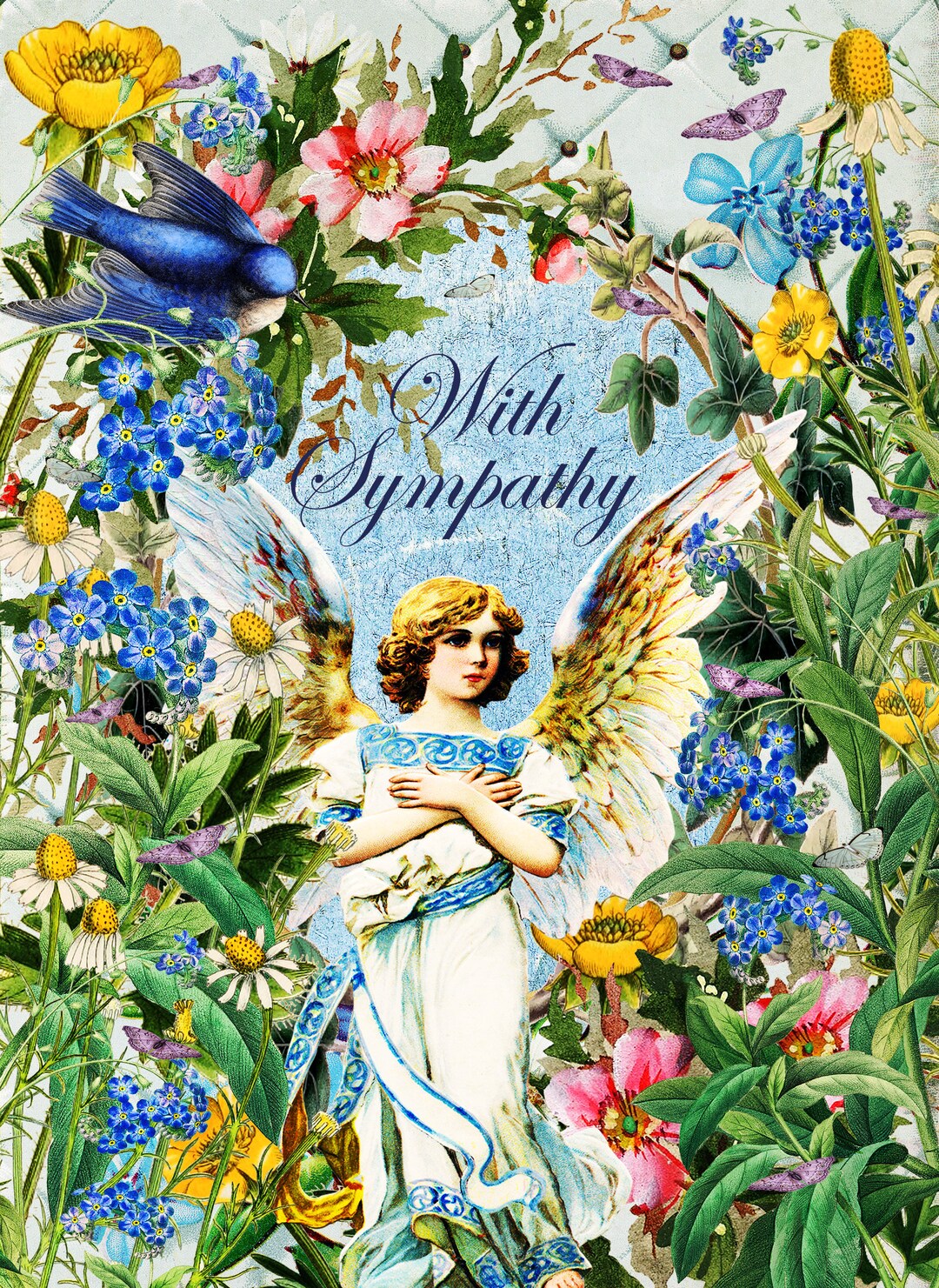 My in the Arms of Angels Sympathy Card is Blank for Your Own Message ...