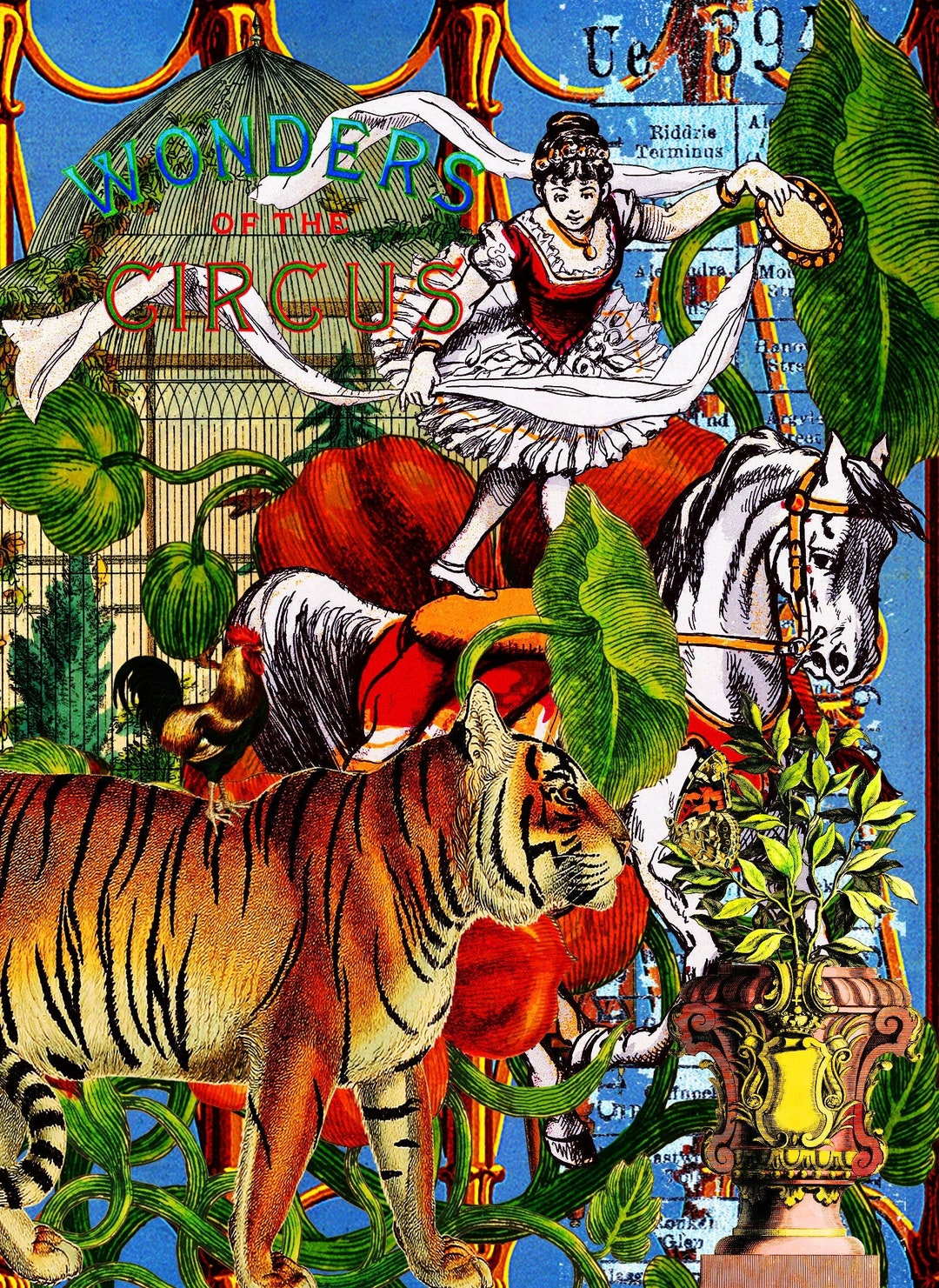 A Beautiful catching the Tiger Greetings Card, Blank for Your Own ...