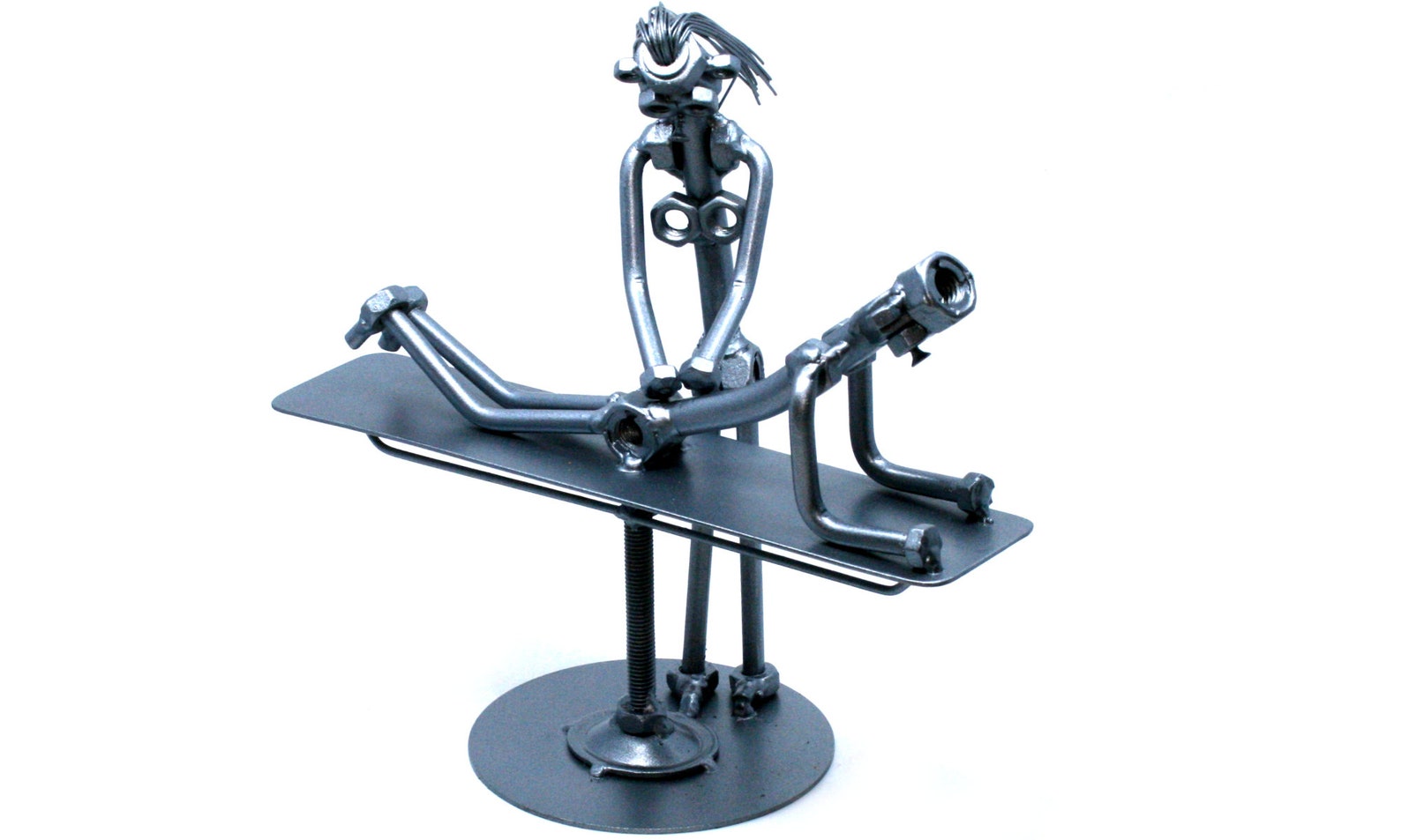 Massage Therapist Welded Metal Art, Masseur Woman Gift Nuts and Bolts ...
