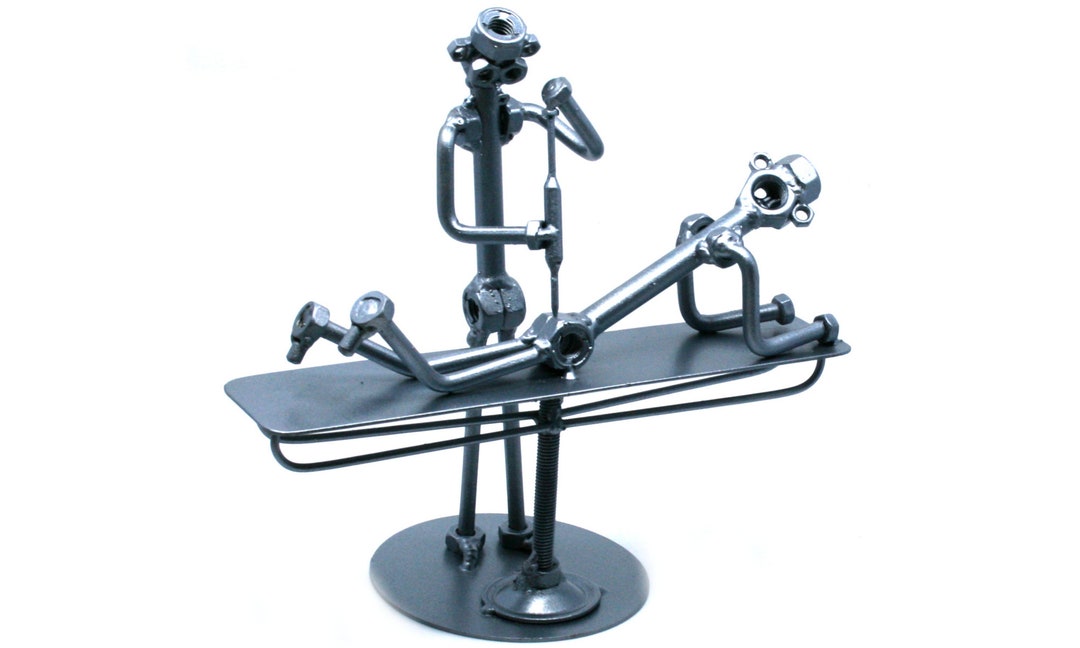 Personalized Doctor Gift Nuts and Bolts Metal Sculpture, Handmade ...