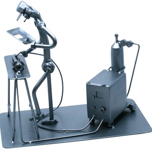 Welder Gift, Nuts and Bolts Metal Sculpture, Handmade Decorative Object ...