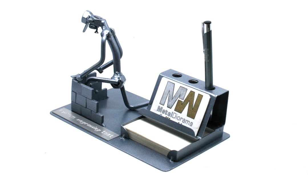Personalized Brick Mason Figurine - Metal Sculpture With Monogrammed ...
