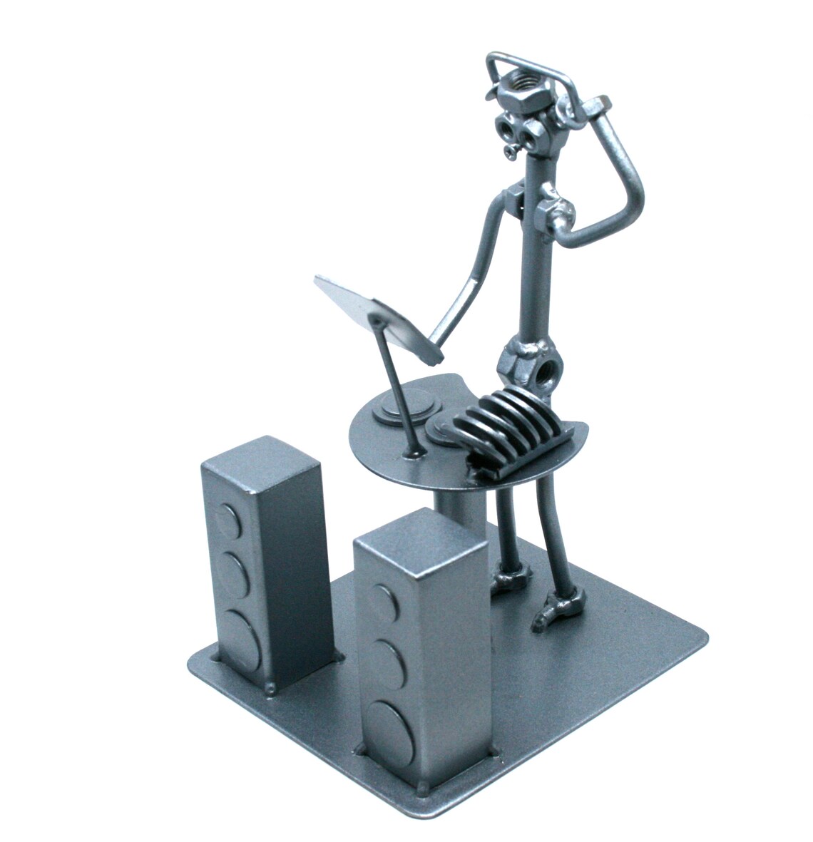 Scrap Metal Sculpture DJ Model Figurine Nuts and Bolts | Etsy