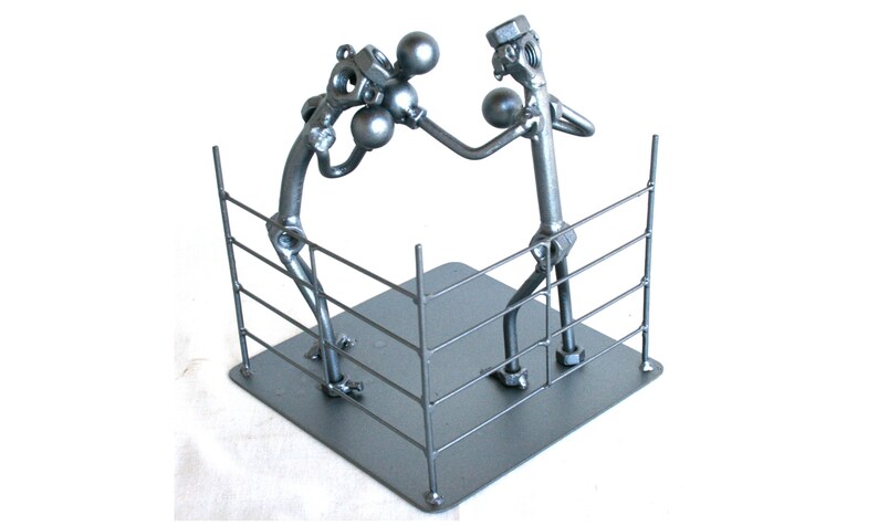 Boxing Gifts for Men, Boxing Coach Gift Nuts and Bolts Metal Sculpture ...