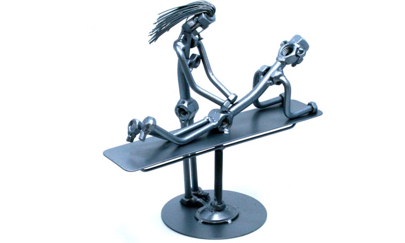 Massage Therapist Welded Metal Art, Masseur Woman Gift Nuts and Bolts ...