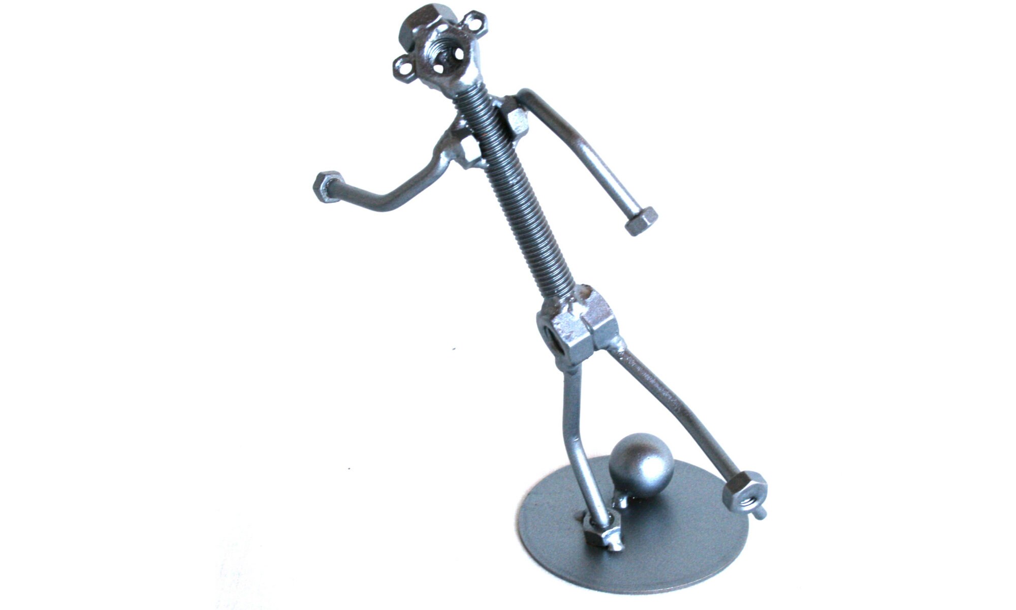 Soccer Player Gift Nuts and Bolts Metal Sculpture, Football Coach ...