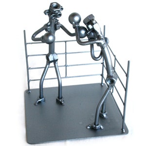 Boxing Gifts for Men, Boxing Coach Gift Nuts and Bolts Metal Sculpture ...