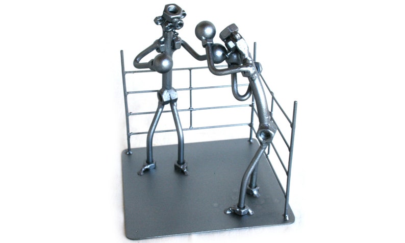 Boxing Gifts for Men, Boxing Coach Gift Nuts and Bolts Metal Sculpture ...