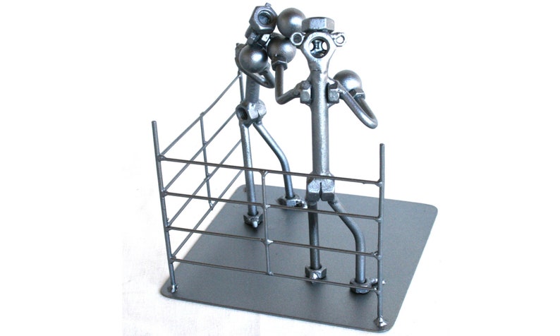 Boxing Gifts for Men, Boxing Coach Gift Nuts and Bolts Metal Sculpture ...