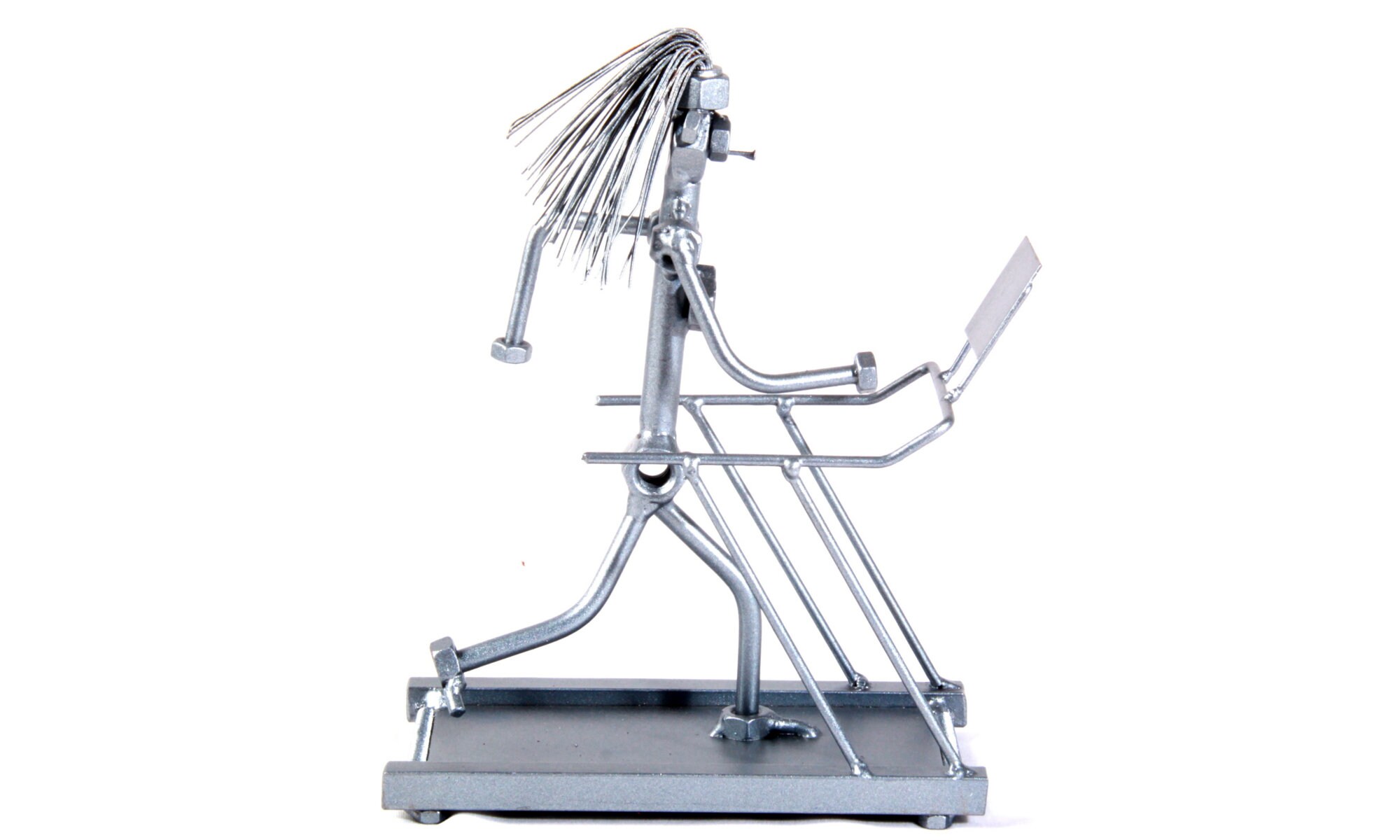 Running Treadmill Gift Nuts and Bolts Metal Sculpture, Fitness Coach ...
