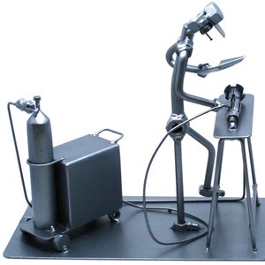 Welder Gift, Nuts and Bolts Metal Sculpture, Handmade Decorative Object ...