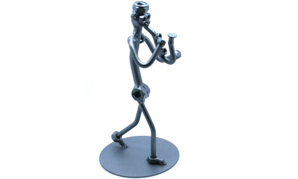 Saxophone Player Gift, Nuts and Bolts Metal Sculpture, Saxophone Music ...