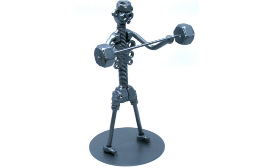 Scrap Metal Weightlifter Self Portrait Gift Powerlifter | Etsy