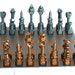 Modern Chess Set With Metal Chess Pieces Personalized Metal - Etsy