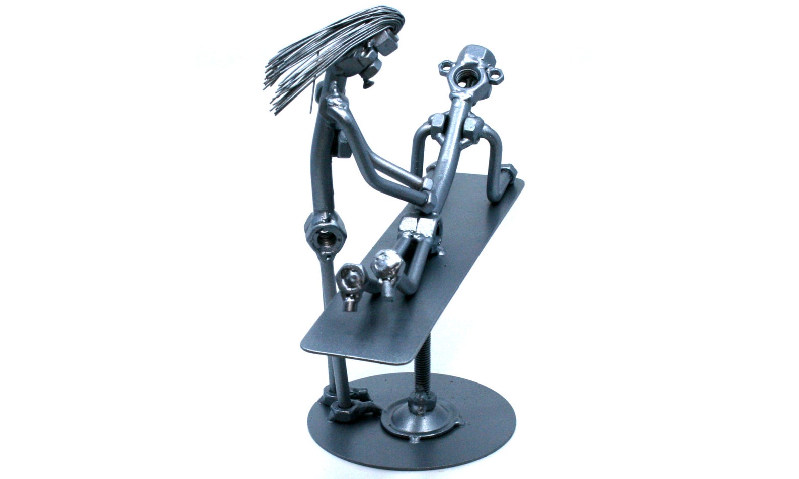 Massage Therapist Welded Metal Art, Masseur Woman Gift Nuts and Bolts ...