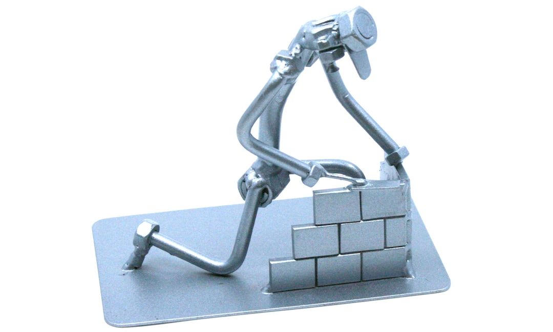 Bricklayer Gift – Nuts and Bolts Metal Sculpture for Mason, Handmade ...