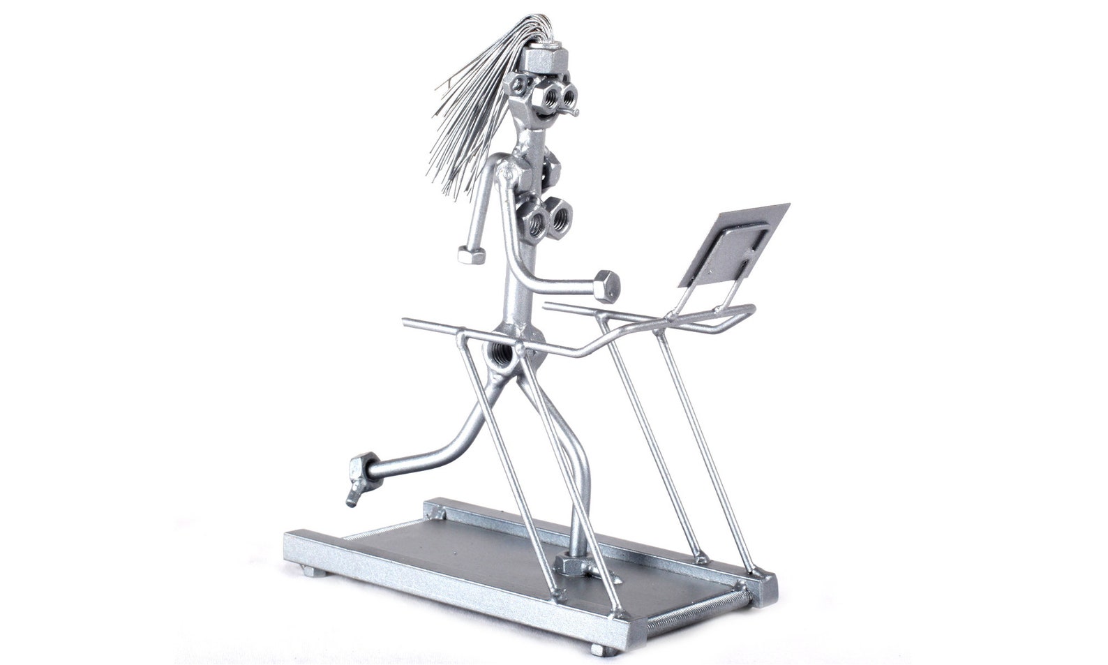 Running Treadmill Gift Nuts and Bolts Metal Sculpture, Fitness Coach ...