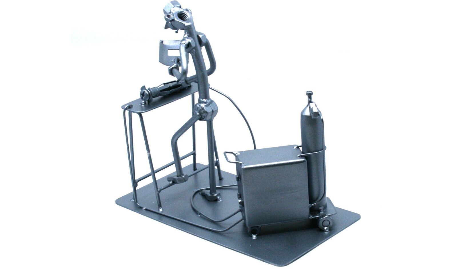 Welder Gift, Nuts and Bolts Metal Sculpture, Handmade Decorative Object ...