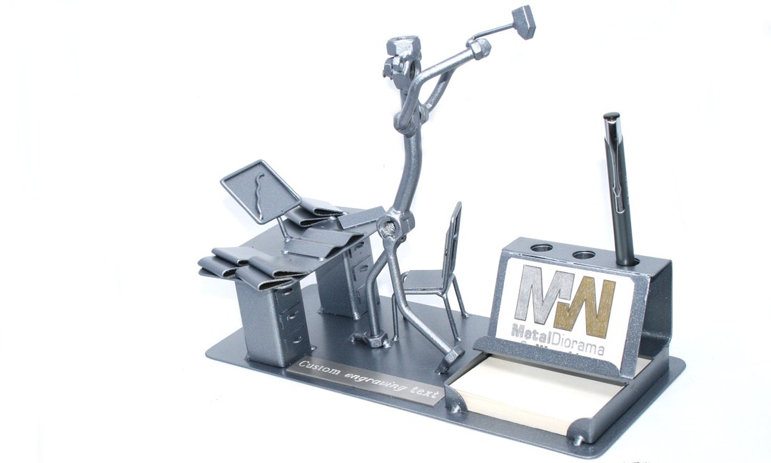 Angry Computer Programmer Man Business Card Holder Funny Home Office ...