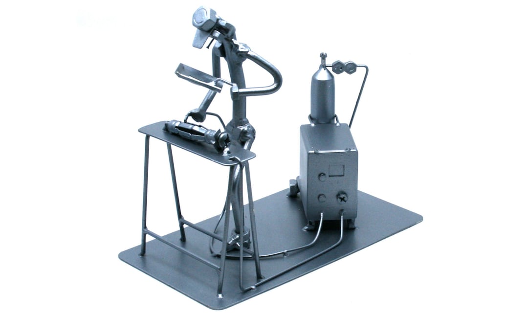 Welder Gift, Nuts and Bolts Metal Sculpture, Handmade Decorative Object ...