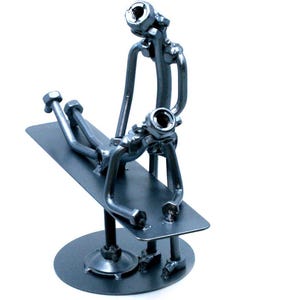 Massage Therapist Welded Metal Art, Masseur Woman Gift Nuts and Bolts ...