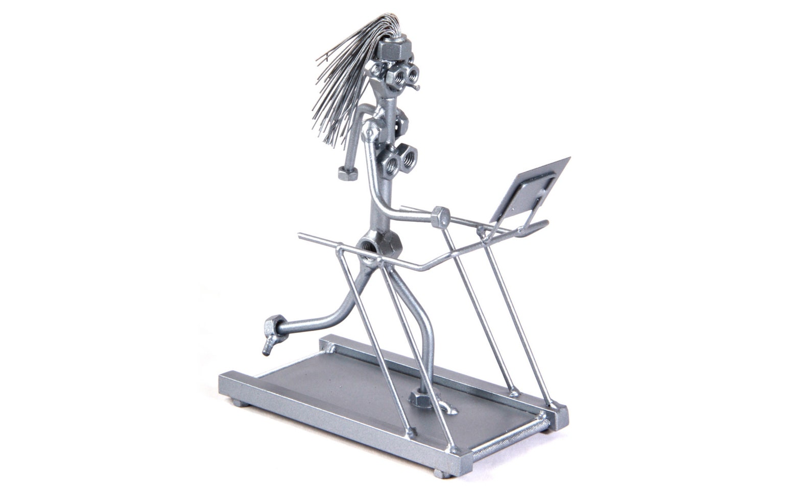 Running Treadmill Gift Nuts and Bolts Metal Sculpture, Fitness Coach ...