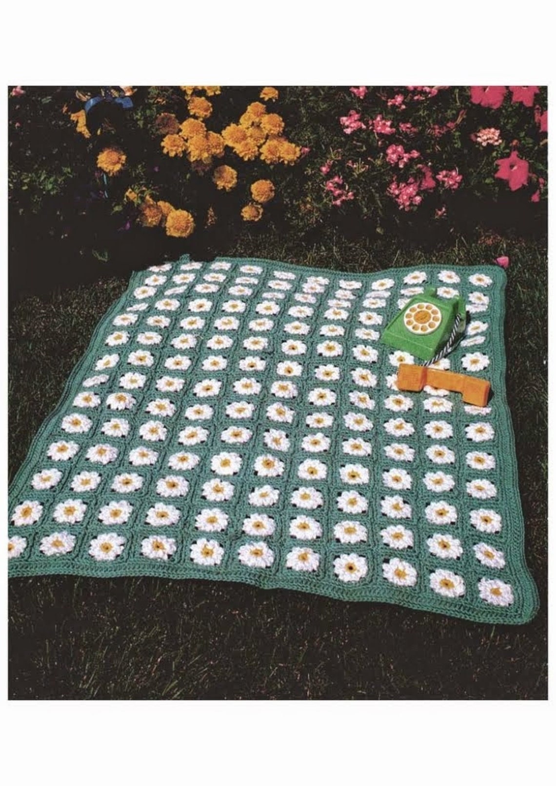 Vintage Daisy Field Afghan Crochet Pattern PDF Download | Etsy