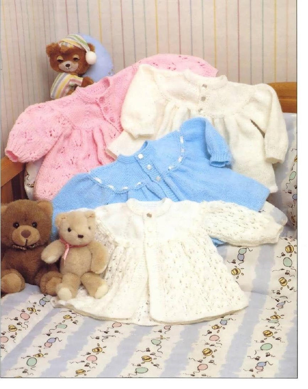 Knitting Pattern - Matinee Jackets/cardigans/coats - 14 to 18 in Chest ...