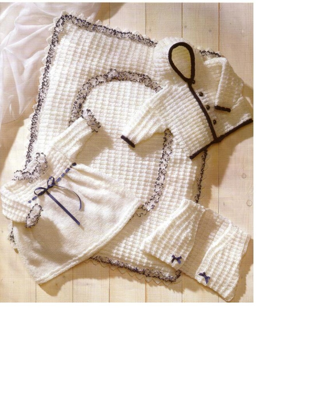 PDF Knitting Pattern Baby Quilt Jacket Dress Waistcoat - Etsy