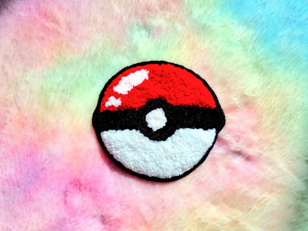 Pokeball Sensory Patch sew-on, Pokemon, Mini Tufted Rug - Etsy