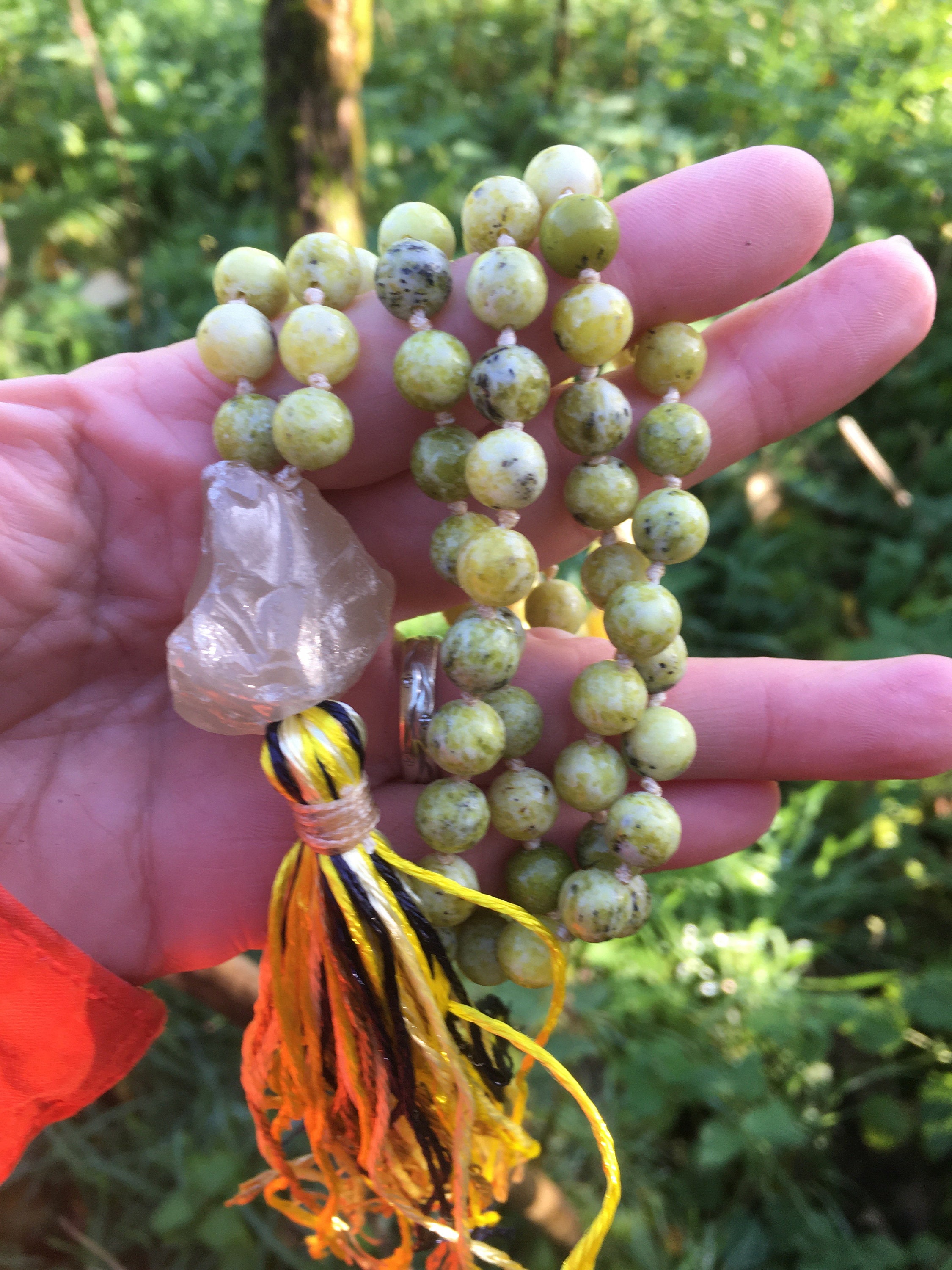 Yellow Turquoise and Raw Lemon Quartz Mala Necklace - Etsy