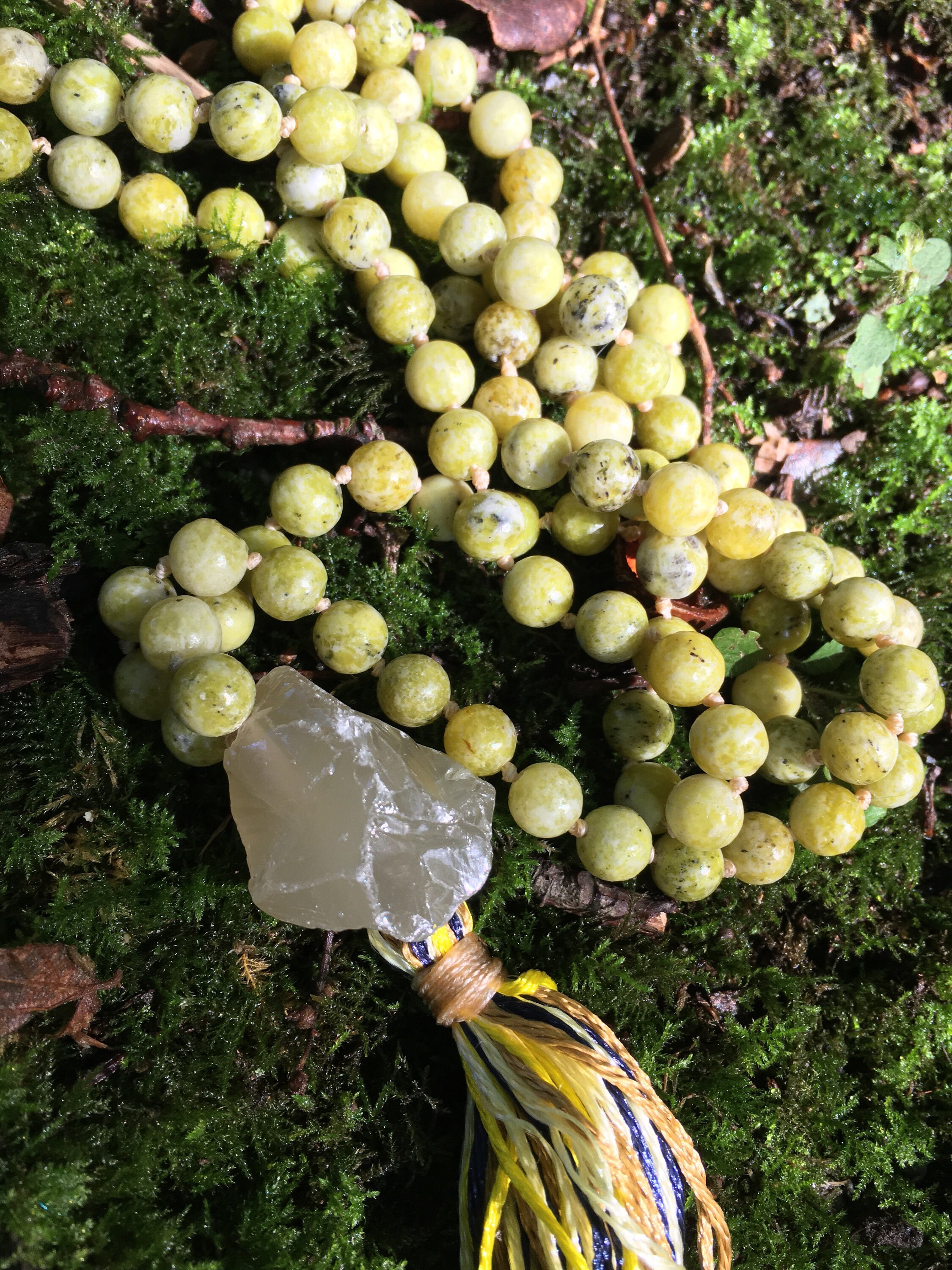 Yellow Turquoise and Raw Lemon Quartz Mala Necklace - Etsy