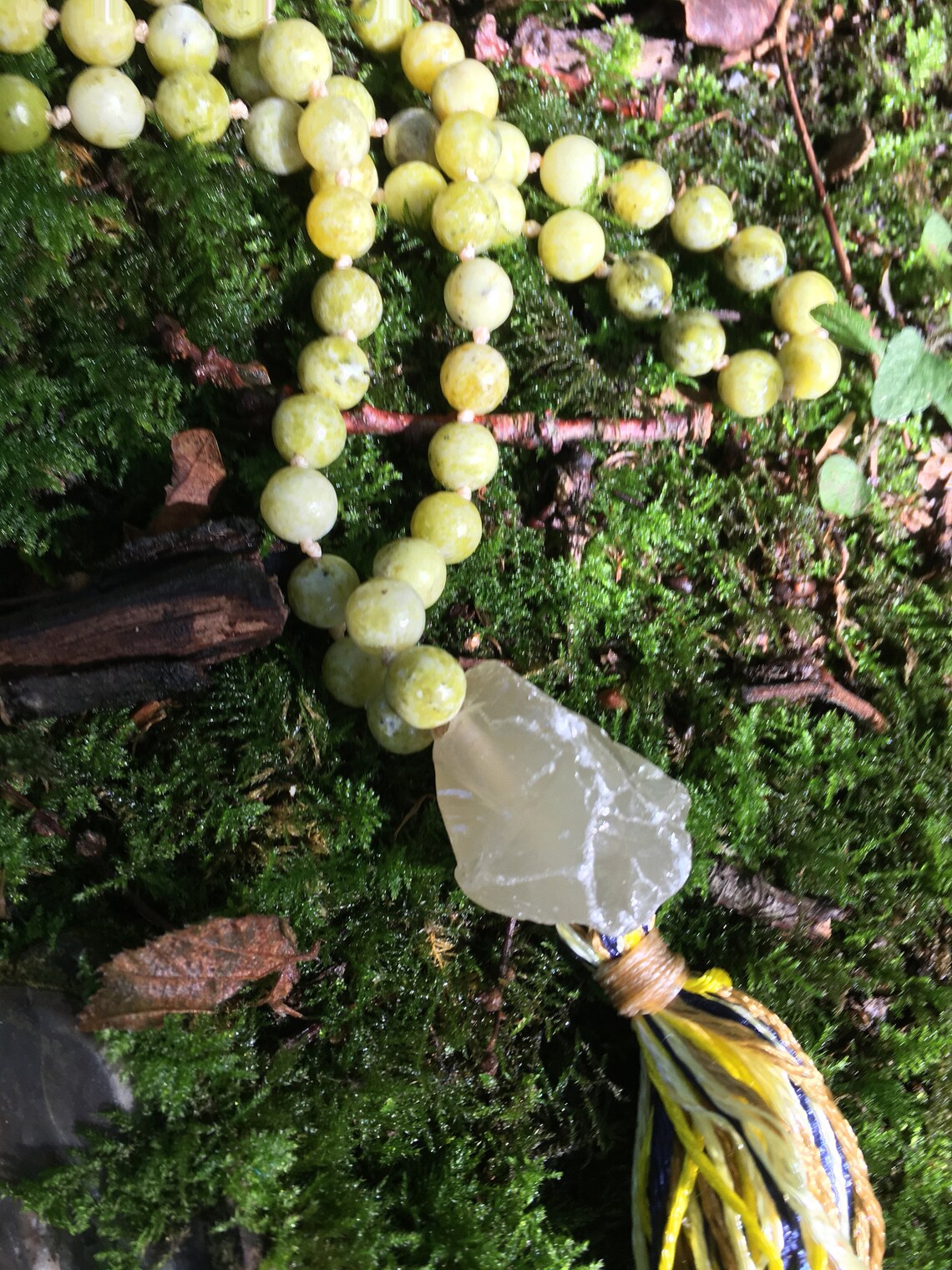 Yellow Turquoise and Raw Lemon Quartz Mala Necklace - Etsy