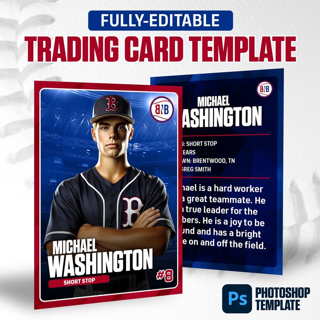 Sports Trading Card Template | Fully-editable Photoshop Template ...
