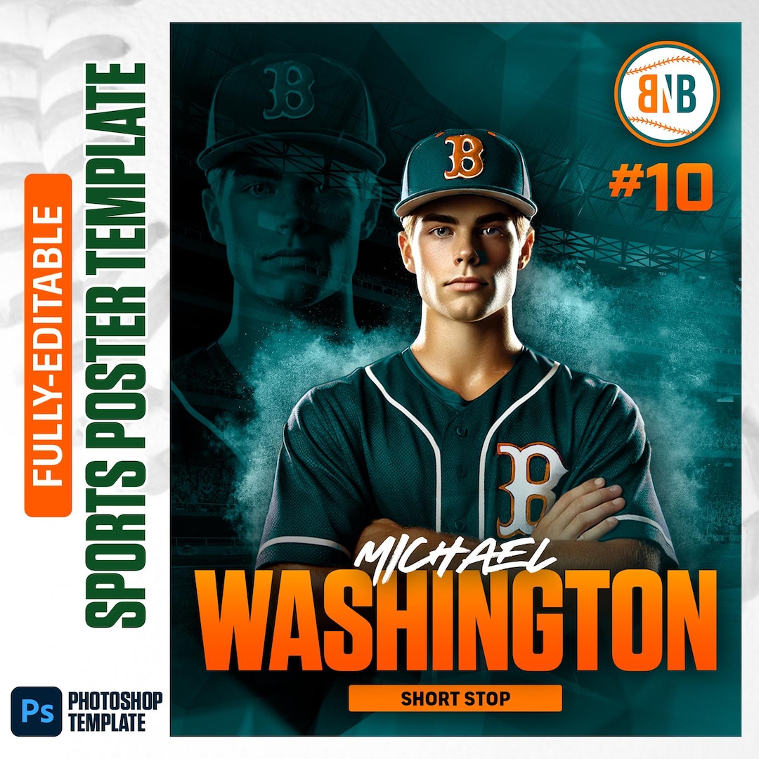 Photoshop Baseball/softball Poster Template - Etsy