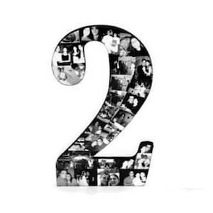 2 Number 2 Photo Number Collage Huge Picture Frame College Sport 2nd ...