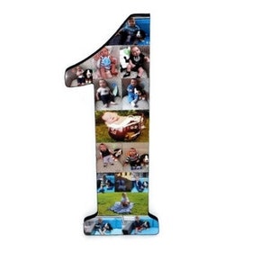 Number 1 One With Photos Number Collage Baby's First Birthday One Year ...