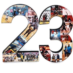 3D Number Photo Collage Two Digit Birthday Anniversary Party Senior ...