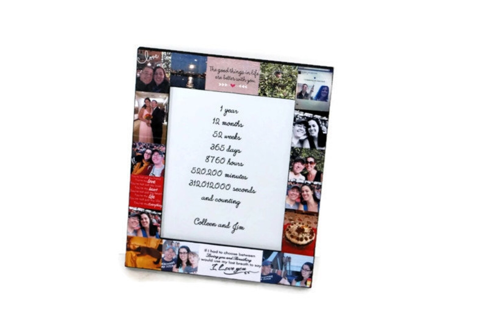 1 Year Anniversary Picture Frame Collage Personalized Gift - Etsy