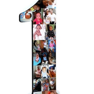 Number 1 One With Photos Number Collage Baby's First Birthday One Year ...