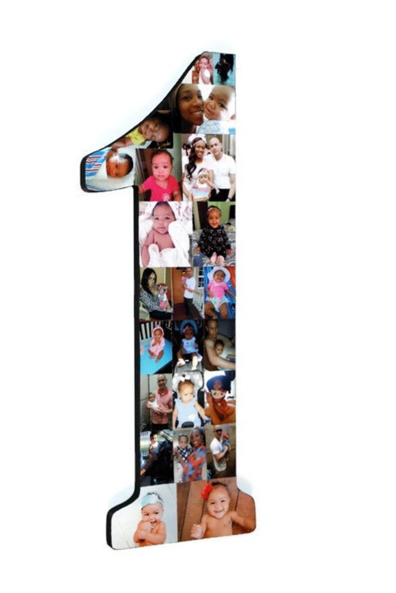 Number 1 One With Photos Number Collage Baby's First Birthday One Year ...