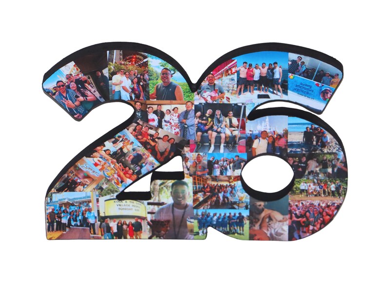 Photo Number, Photo Collage, Birthday Gift, Photo Gift, Photo Letter ...