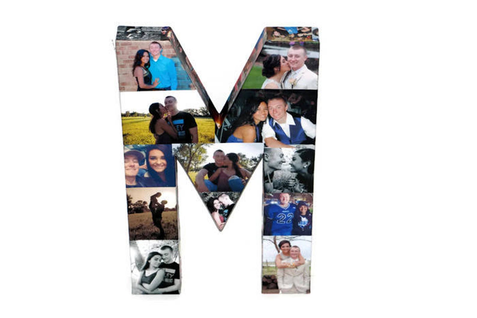 Custom Photo Collage Letter, Free Standing 3D Initial Keepsake - Etsy