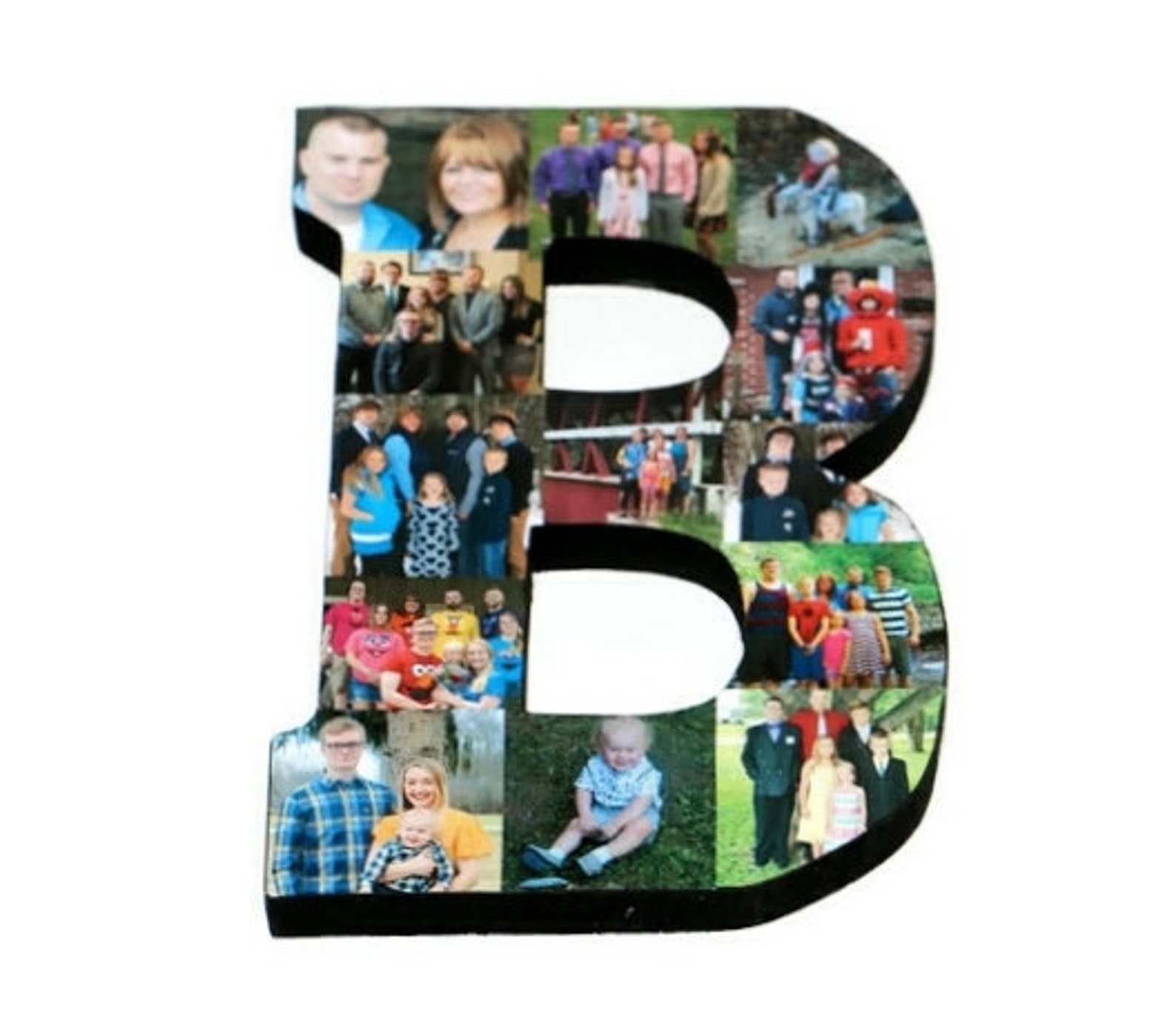 Freestanding Letter, Photo Collage Letter, Single Character, Wood 3D ...