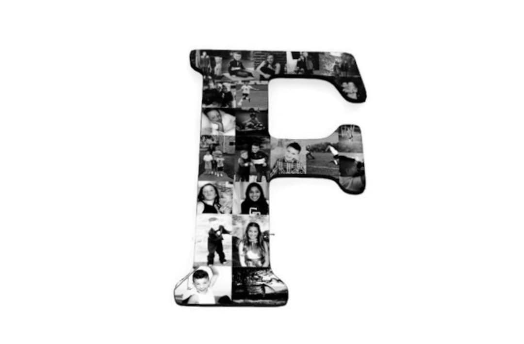 Custom Letter With Pictures, Custom Photo Gift, Wooden Photo Collage ...