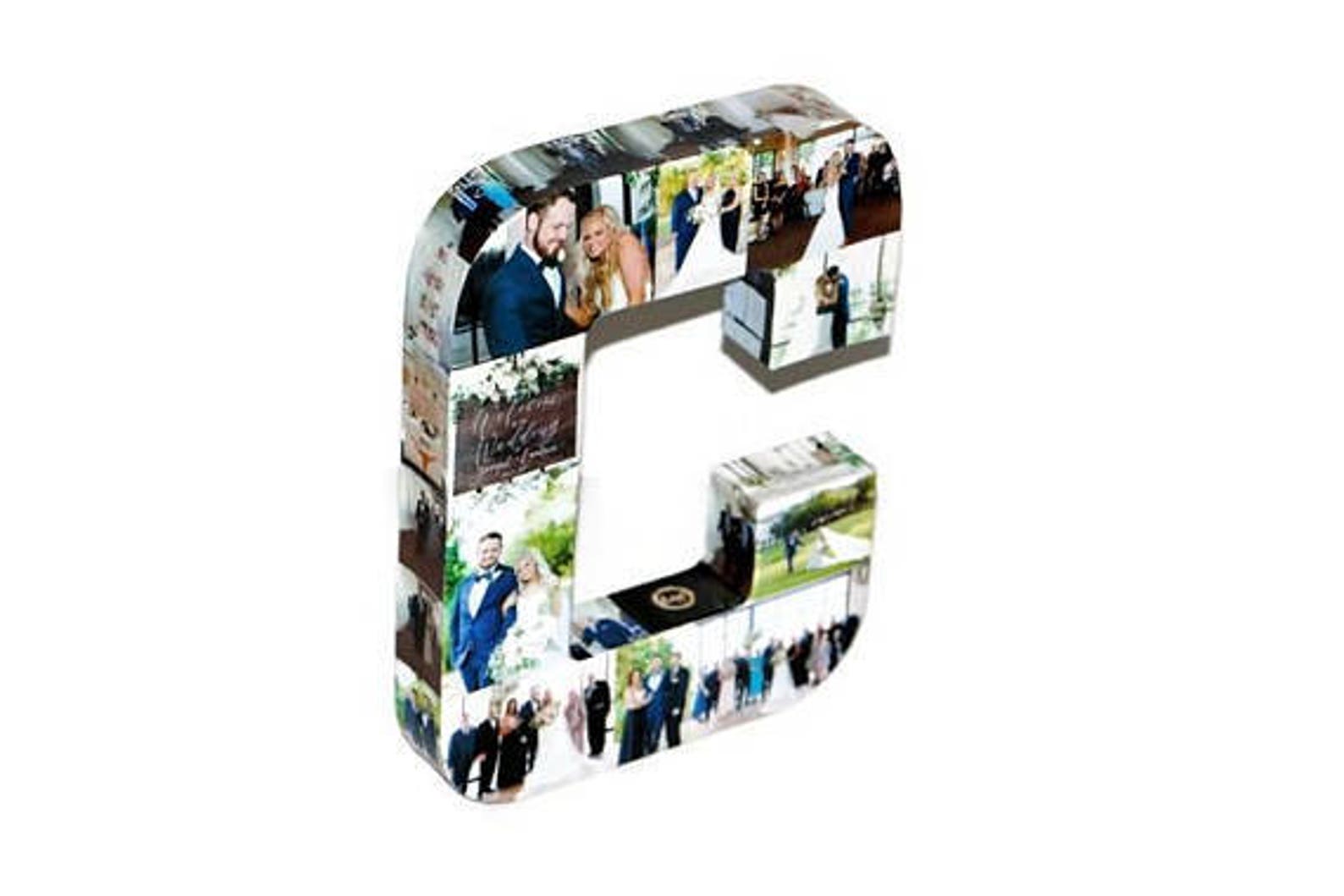 3D Letter Photo Collage Wedding Centerpiece Wedding Photo | Etsy